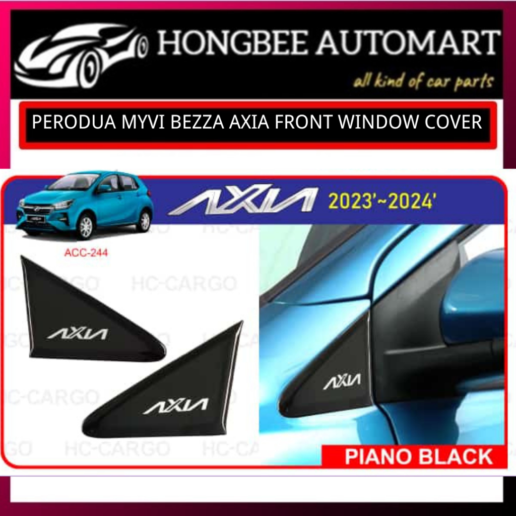 PERODUA MYVI G3 AXIA BEZZA FRONT WINDOW COVER GLOSSY BLACK PLUG AND ...