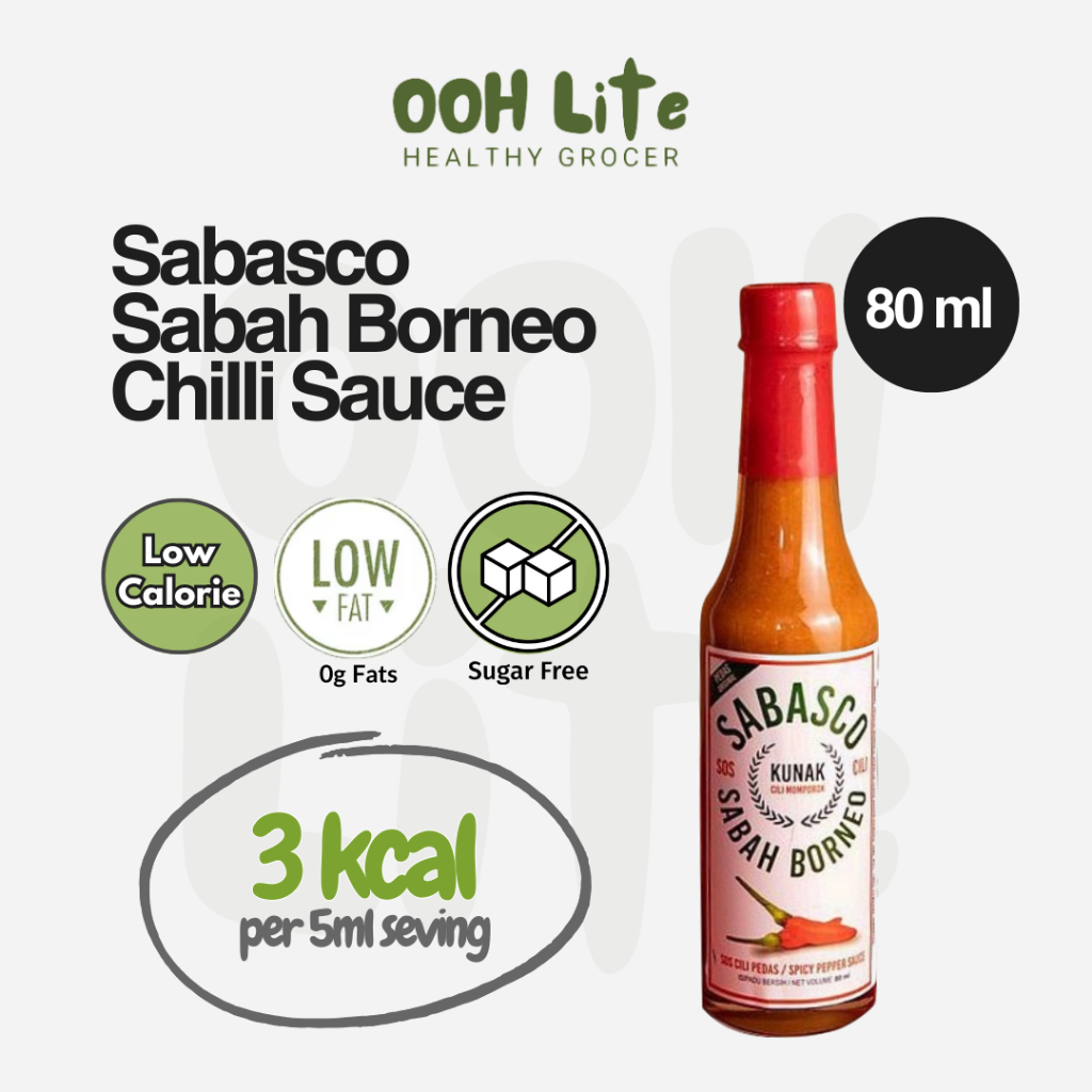 [Low Calorie] Sabasco Sabah Borneo Chilli Sauce (Original) 80ml Zero ...