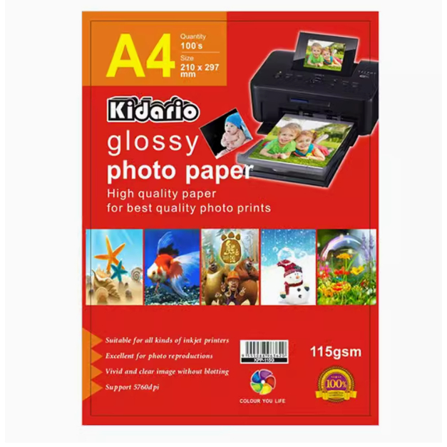 KIDARIO A4 Glossy Photo Paper 115gsm | Shopee Malaysia
