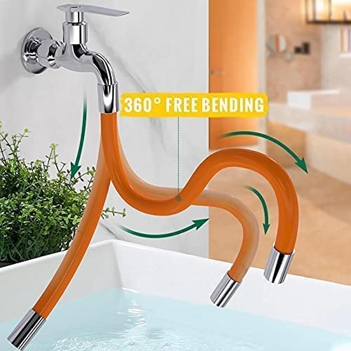 20/30/50/70cm Faucet Extension Extender 360°Free Bending Flexible Hose ...