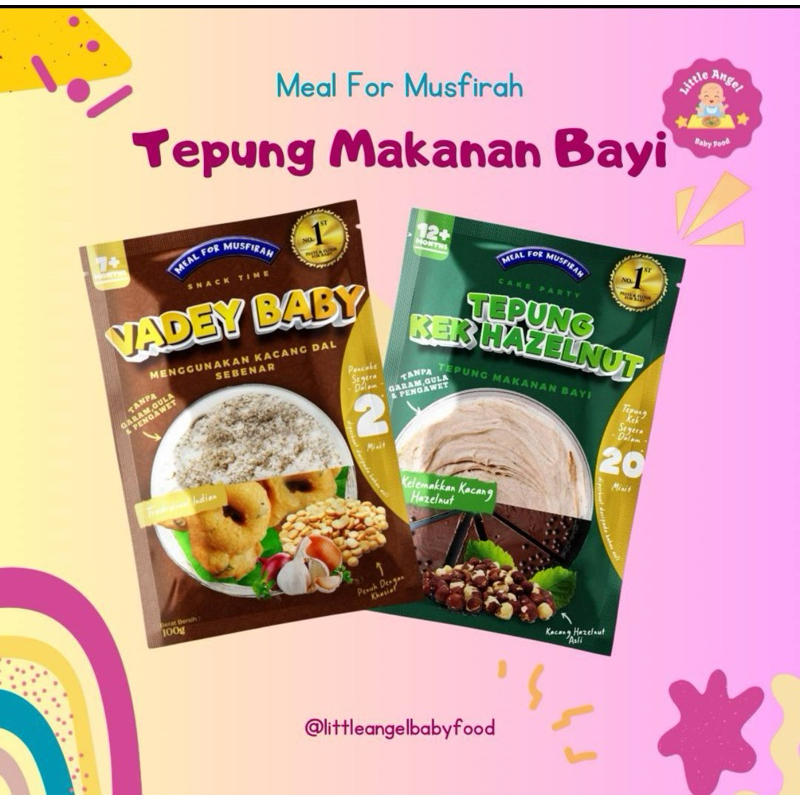 Meal For Musfirah 👉🏻 Tepung Kek Hazelnut 12m+ dan Vadey Baby 7m+ (HALAL ...