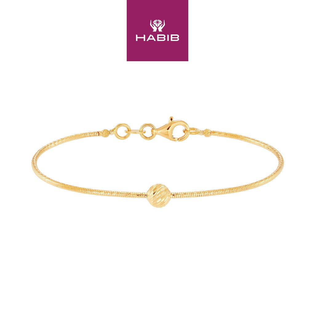 HABIB Oro Italia 916 Yellow Gold Bangle GB86000423 (22K Gold) | Shopee ...