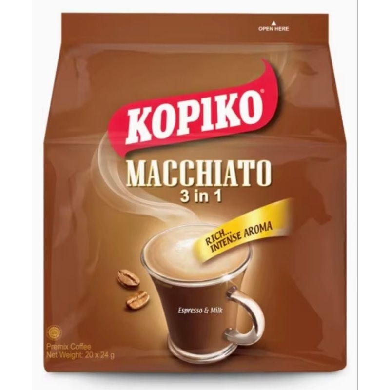 KOPIKO MACCHIATO PREMIX COFFEE 3 IN 1 - 480g (20 x 24g) | Shopee Malaysia
