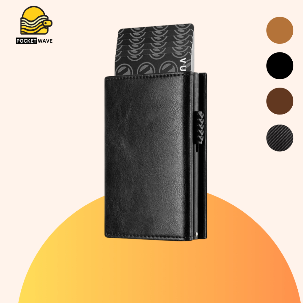 Premium Card Holder Leather RFID Blocking Bifold Wallet Men's Wallet ...