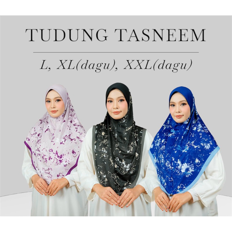 TUDUNG SARUNG MOSSCREPE RAYA 2026 PRINTED TASNEEM CORAK TASNEM TUDUNG ...