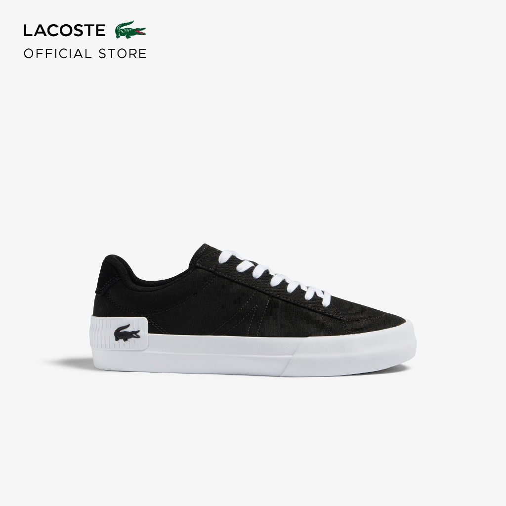 LACOSTE Men's L004 Lace Textile Trainers | Shopee Malaysia