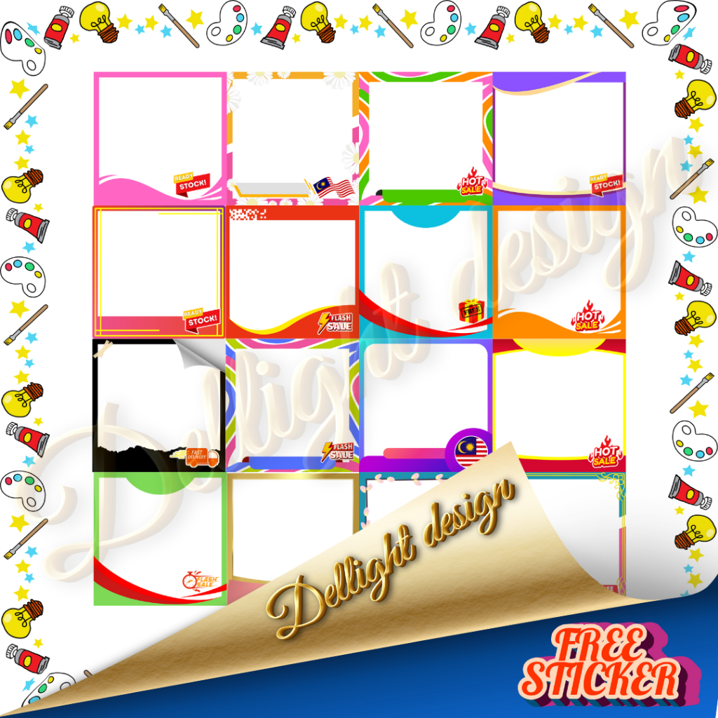 Shopee Frame Template 【500】Bingkai Product Exclusive Tiada Background ...