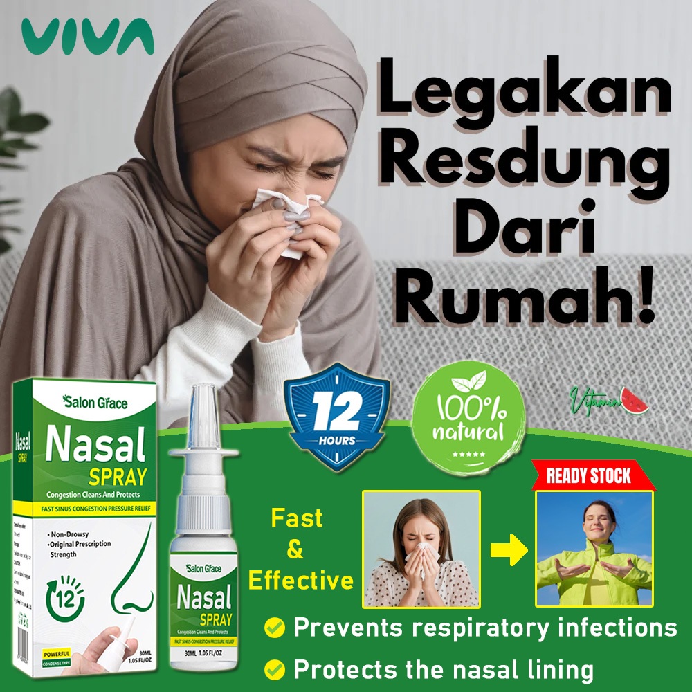 Nasal Spray Ubat Resdung Rhinitis Spray Sinus Hidung Tersumbat Gatal ...