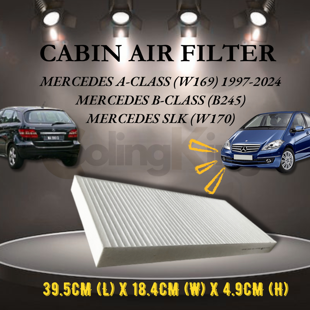 Premium Car AirCond Cabin Air Filter (Mercedes A-Class 1997-2004 [W169 ...