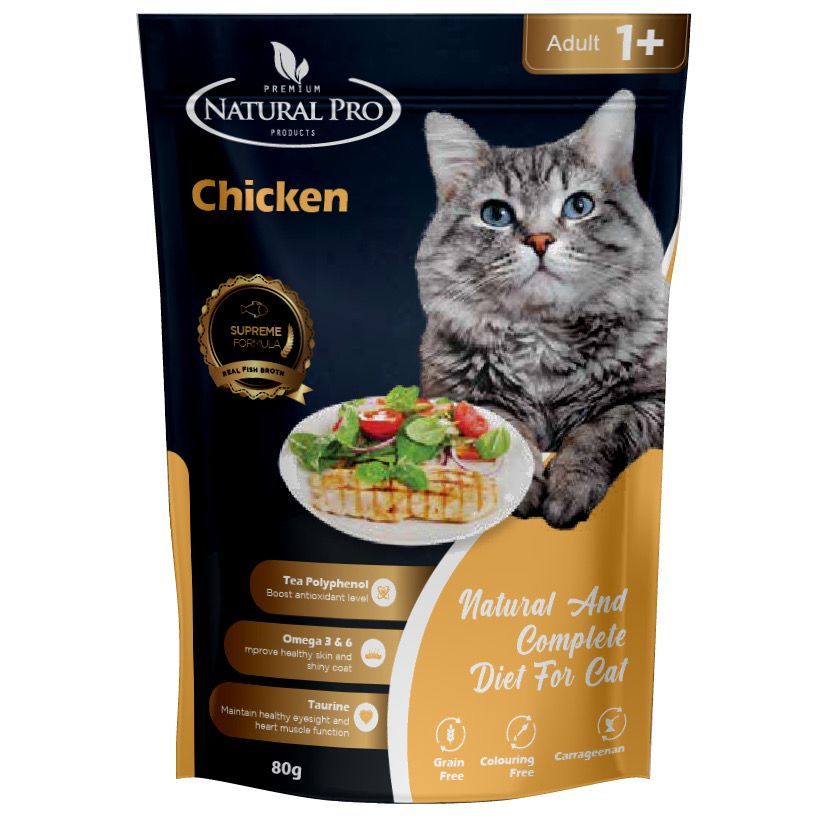 NATURAL PRO cat WETFOOD [kitten / adult] 6 x 80g | Shopee Malaysia