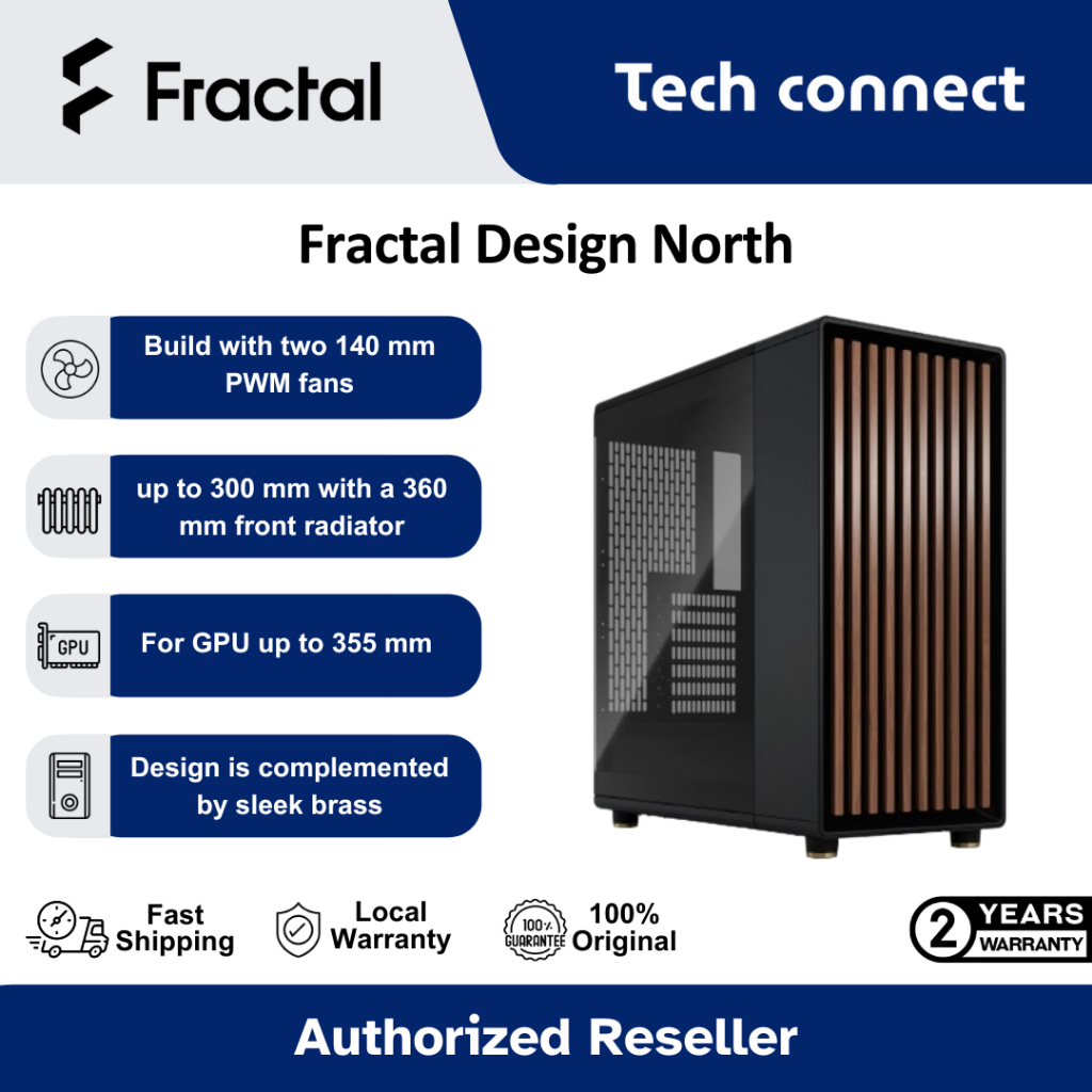 Fractal Design North PC Casing Mid Tower Chassis/ ATX Case/ Award ...