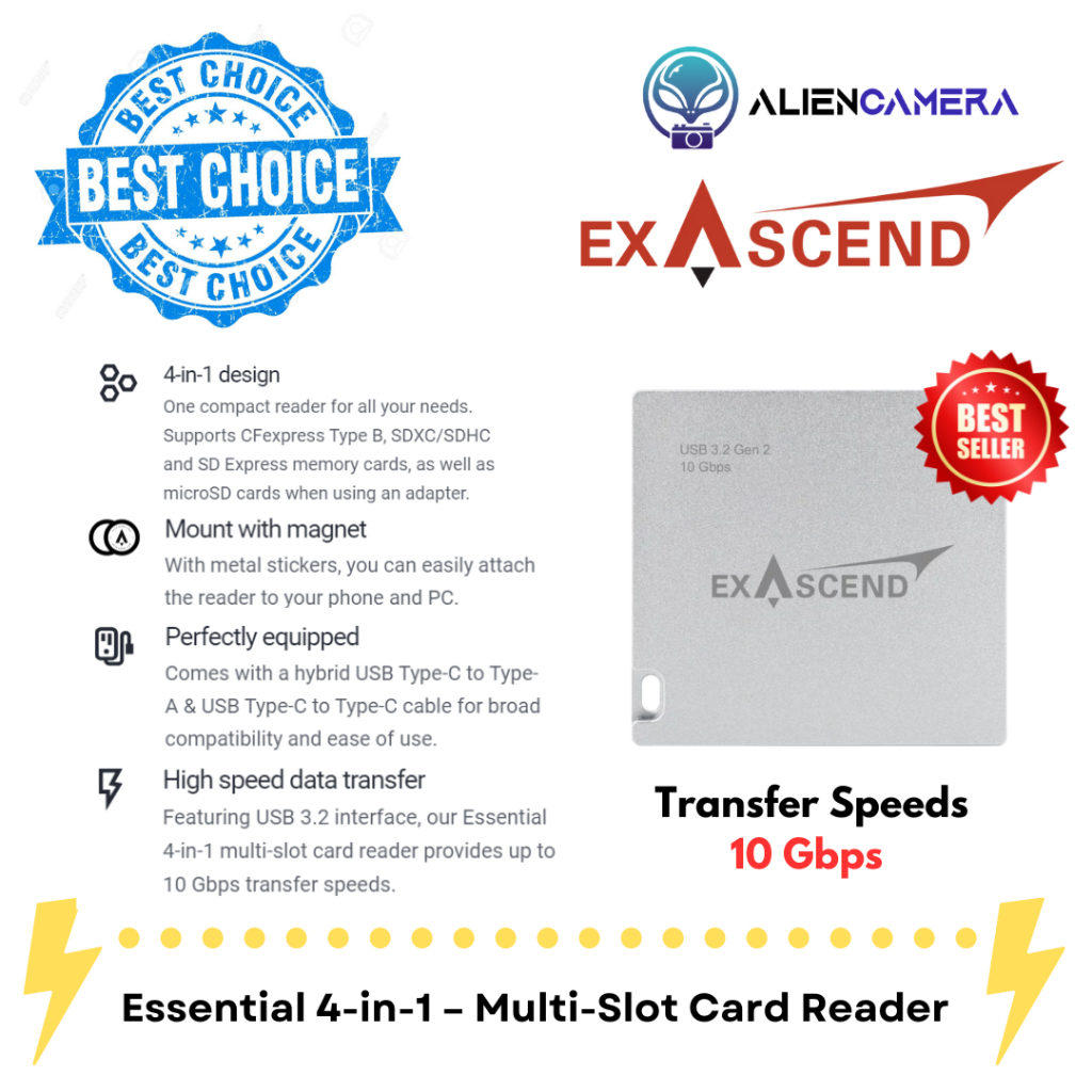 Exascend 4 in 1 Card Magnetic Reader Multi-Slot Micro SD Card for ...