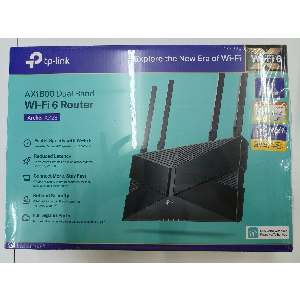 TP-LINK AX3000 DUAL BAND GIGABIT WIFI 6 ROUTER ARCHER AX55 | Shopee ...