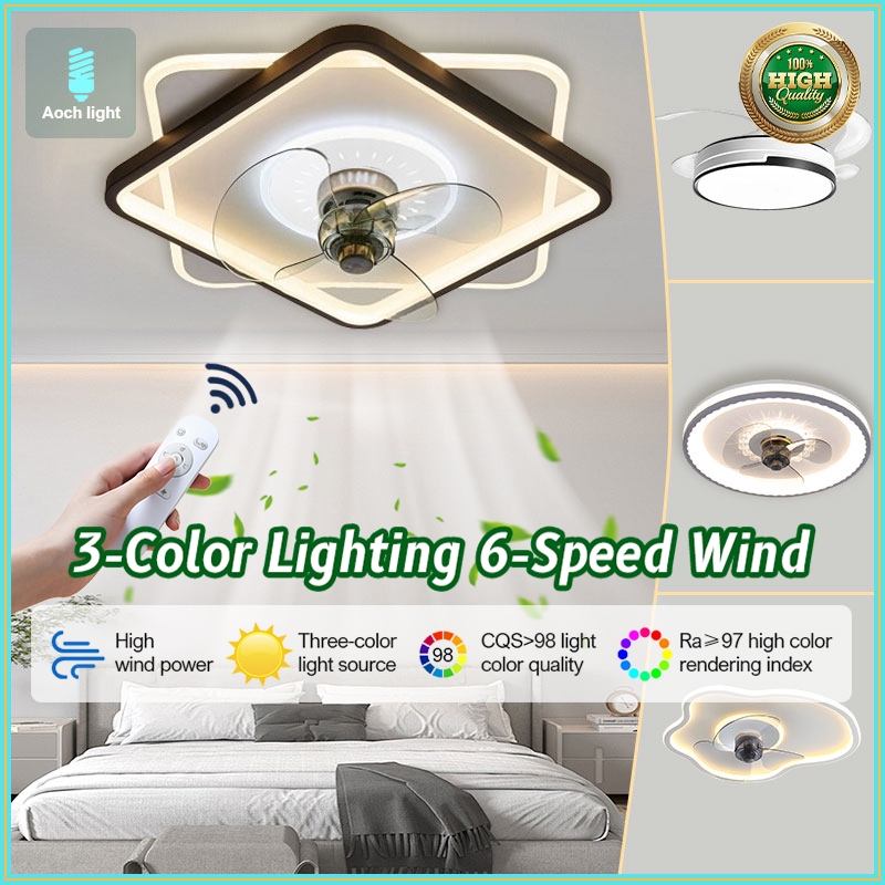 Nordic Ceiling Fan With Light kipas lampu siling Home Living Room ...