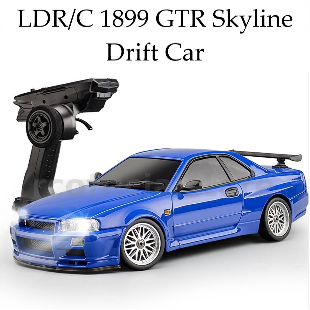 LDRC GTR Skyline 1/18 Full Metal Body RC Drift Car With Gyro LDR/C 1899 ...