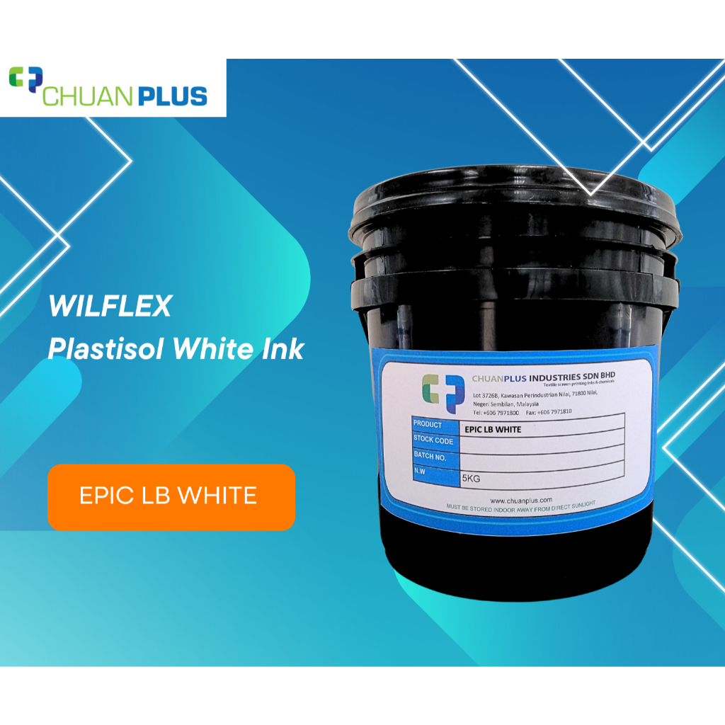WILFLEX EPIC LB White Plastisol Inks For Silkscreen Printing (5KG ...