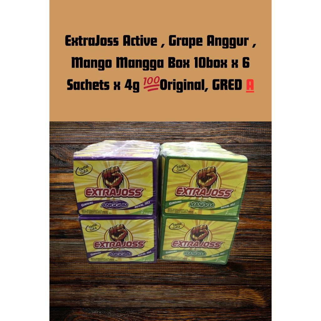 Extra Joss Anggur , Mangga Box 10box x 6 Sachets x 4g | Shopee Malaysia