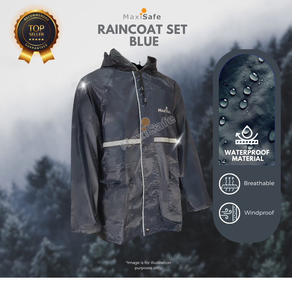 Maxisafe Raincoat Set for Motorcycle Riders and Outdoor Activities ...