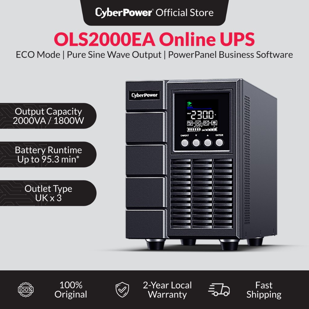 CyberPower Online UPS Tower With Double Conversion (2000VA) OLS2000EA ...