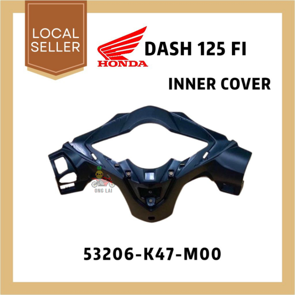 HONDA DASH 125 FI V1 V2 HANDLE METER 53206-K47-M00 ORIGINAL INNER COVER FULL SET KAVER HITAM ...