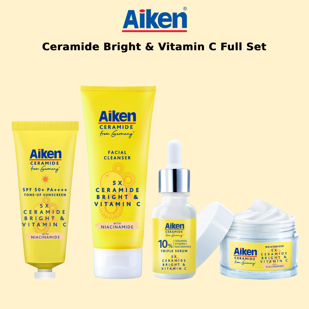 Aiken 5x Ceramide Bright & Vitamin C Full Set | Shopee Malaysia