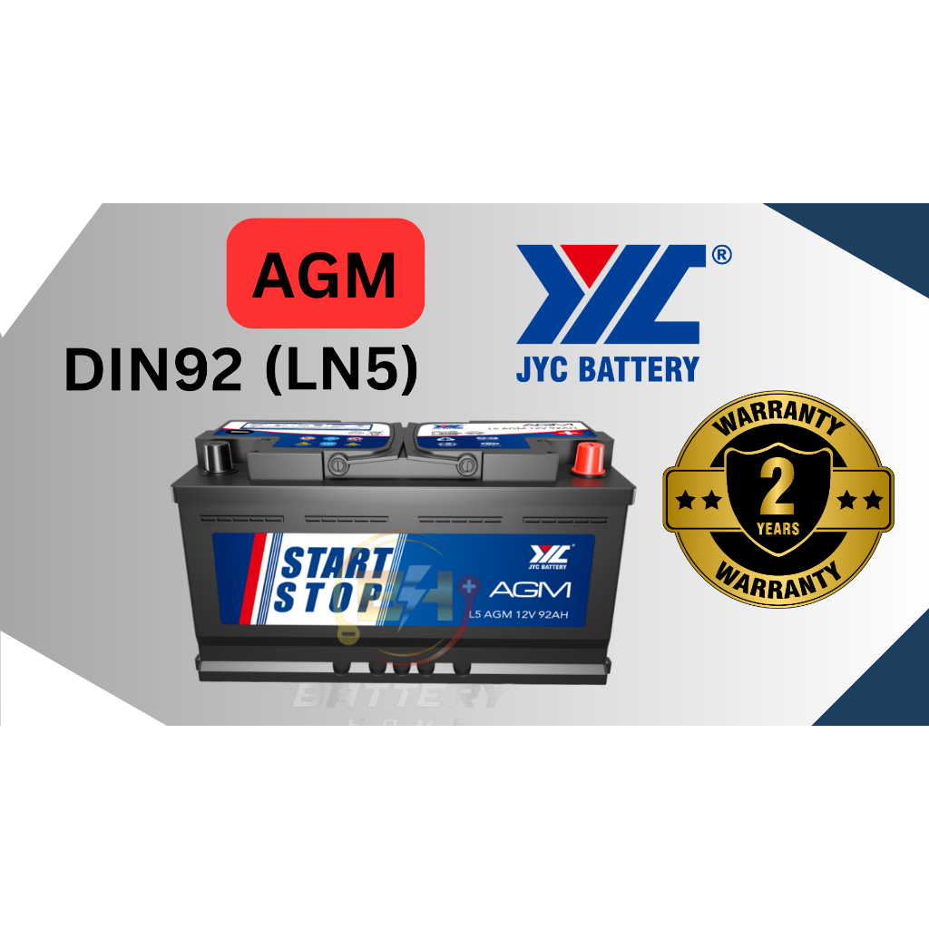 [Installation Provided] JYC AGM CAR BATTERY〚 DIN105/DIN110 | 105AH | LN6 〛 | Start Stop | BMW ...
