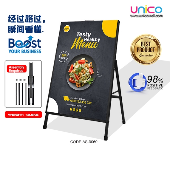 Unicomall Outdoor Single Sided Poster Display Stand (90 x 60cm ...