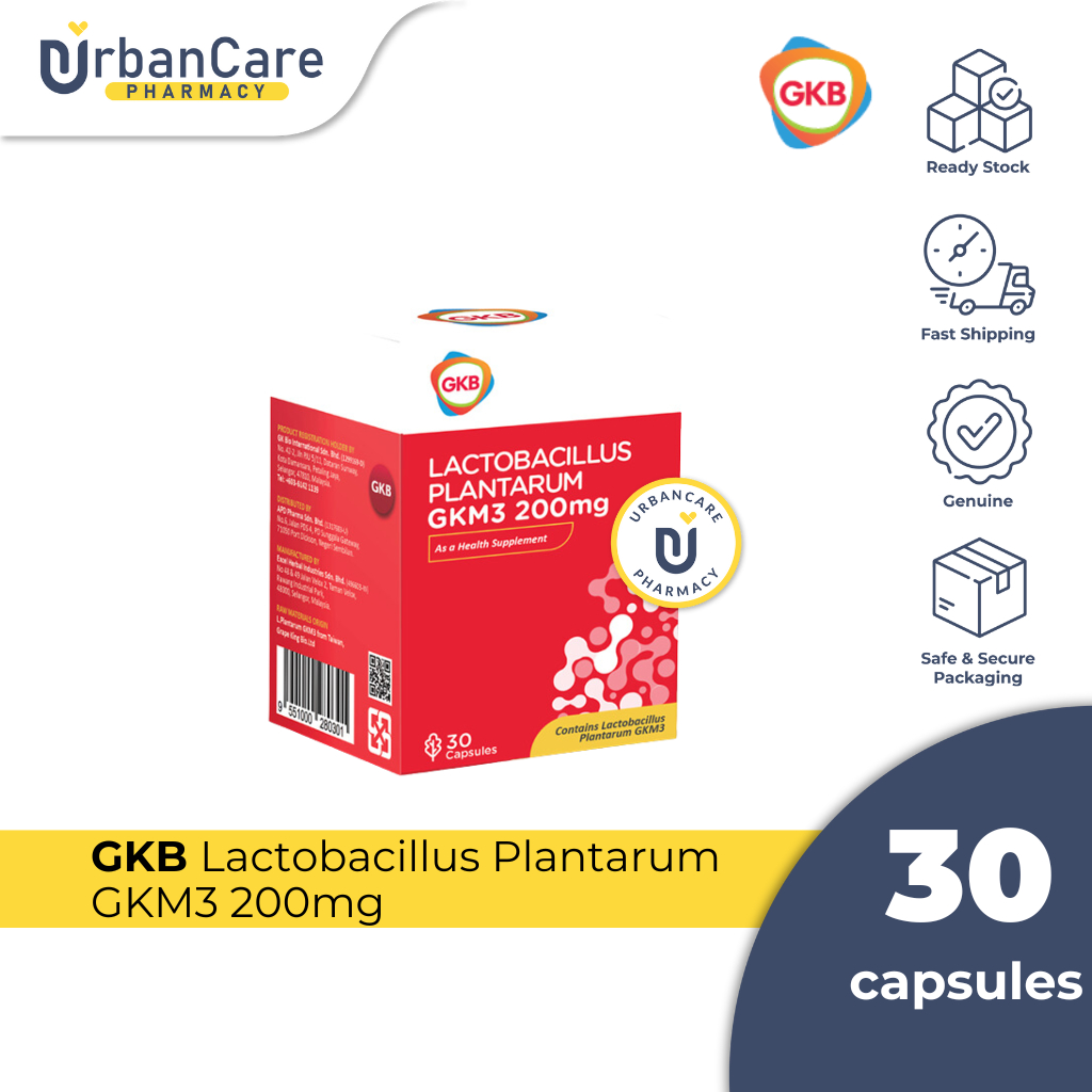 GKB Lactobacillus Plantarum GKM3 200mg 30 Capsules | Shopee Malaysia