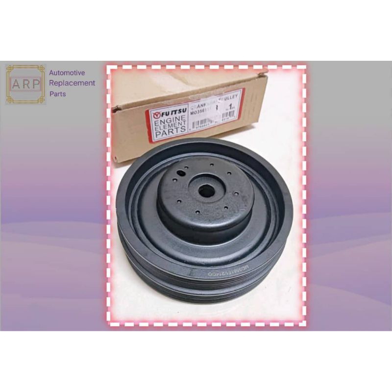 Crank Shaft Pulley Waja 1.6cc MMC 4G18 (with rubber)(beza lubang 13mm ...
