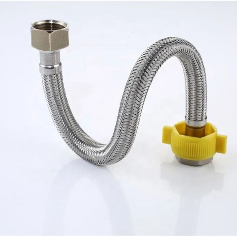 Faucet inlet Pipe Connection 1/2inch 30cm Stainless Steel Braided Hose ...