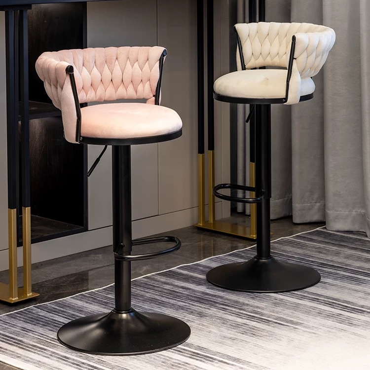 Bar chairs with elevated stools bar counter adjustable light luxury ...