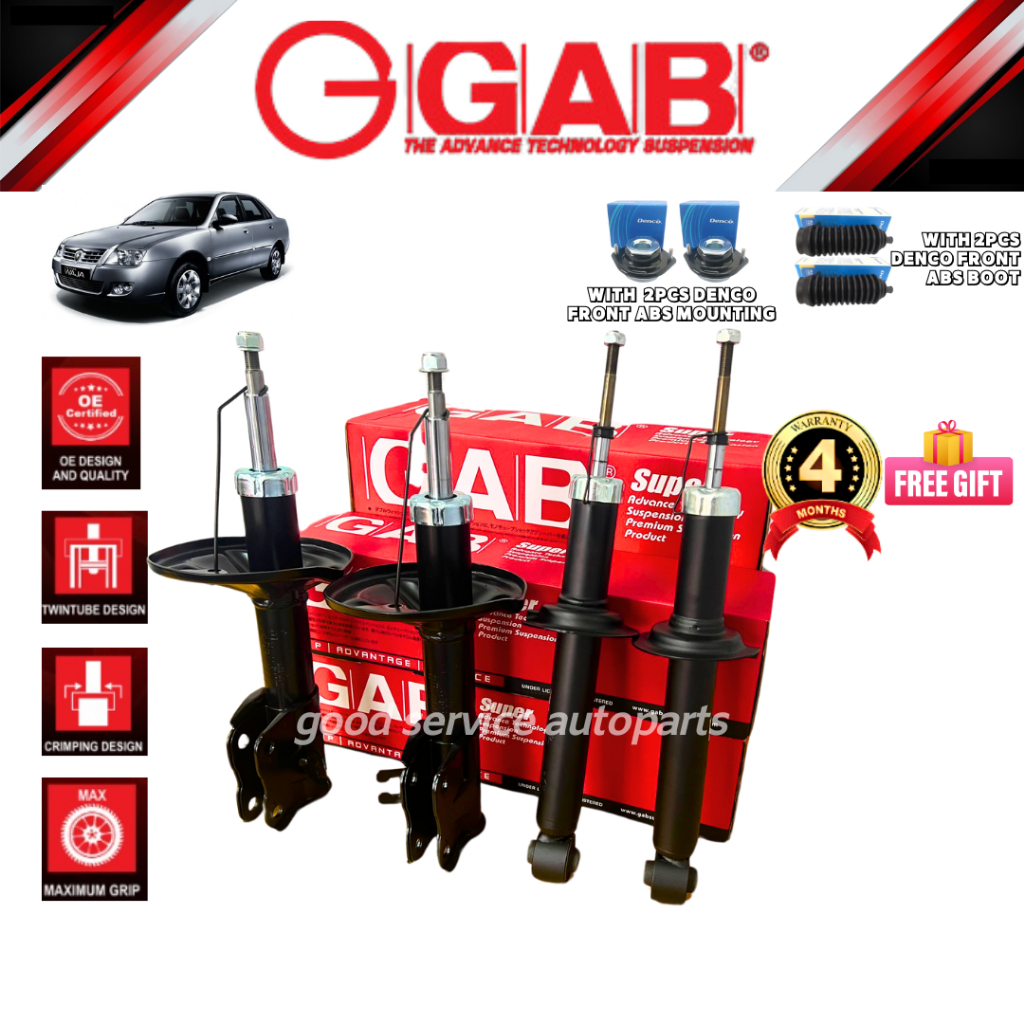 GAB Proton Waja & Wira SE Front (Depan) & Rear (Belakang) Gas Shock Absorber With Boot ...
