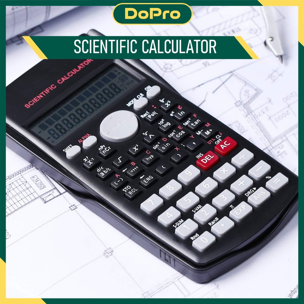 240 Functions Scientific Calculator 2 Line Display Digital Calculator ...