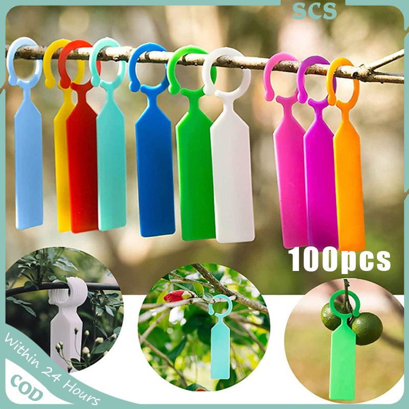 100/pack Plastic Plant Labels Garden Waterproof Hanging Plant Tree ...