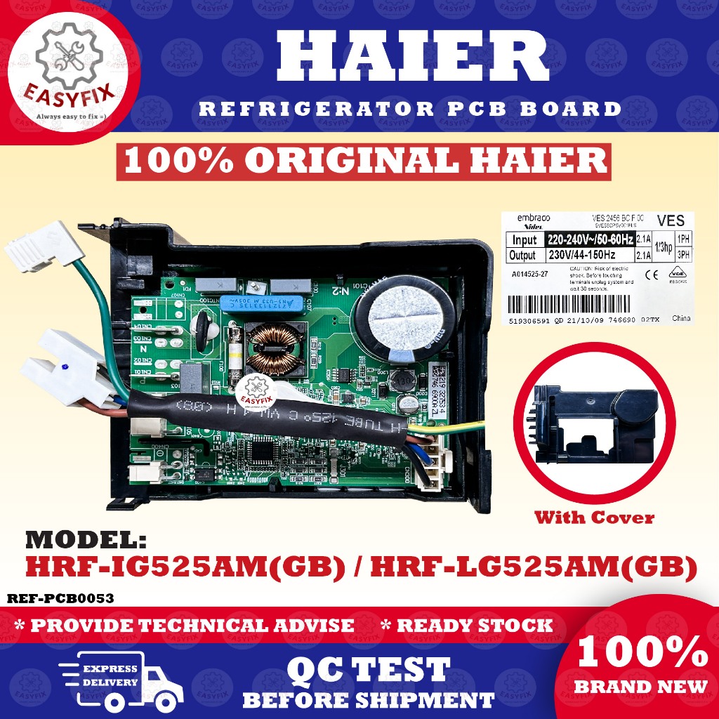(100% ORIGINAL) HRF-IG525AM(GB) / HRF-LG525AM(GB) HAIER REFRIGERATOR PCB BOARD INVERTER BOARD ...