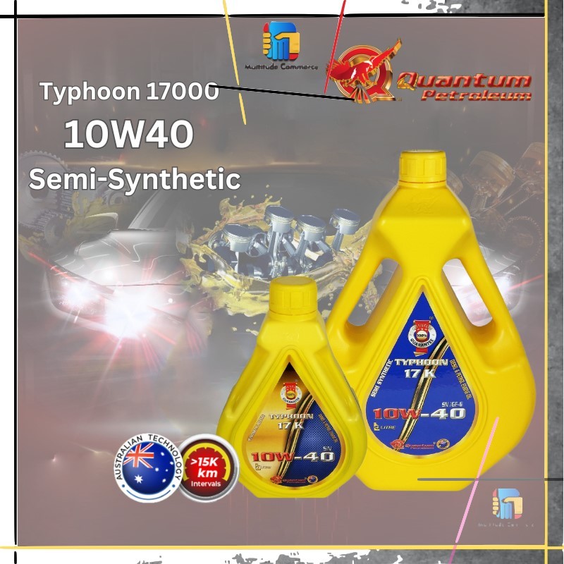 Quantum Petroleum Typhoon 17000 10W-40 Semi Synthetic Car Engine Oil ...