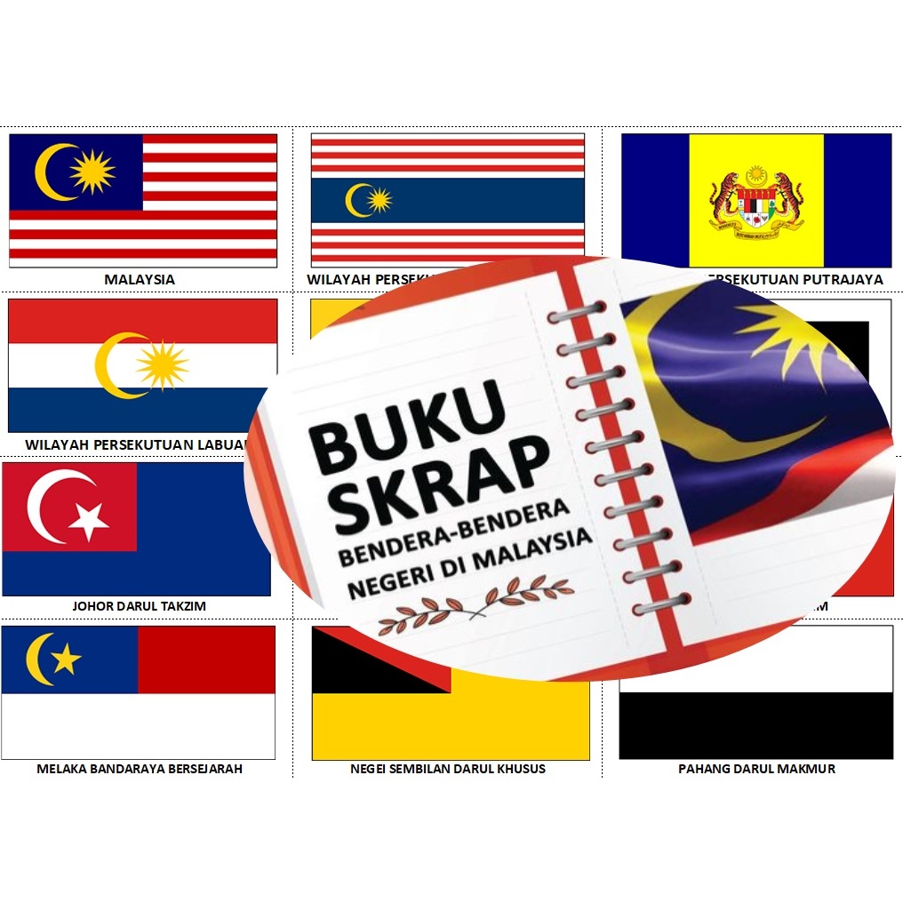 Sticker / Photo Paper DIY Bendera Malaysia Negeri dan Wilayah ...