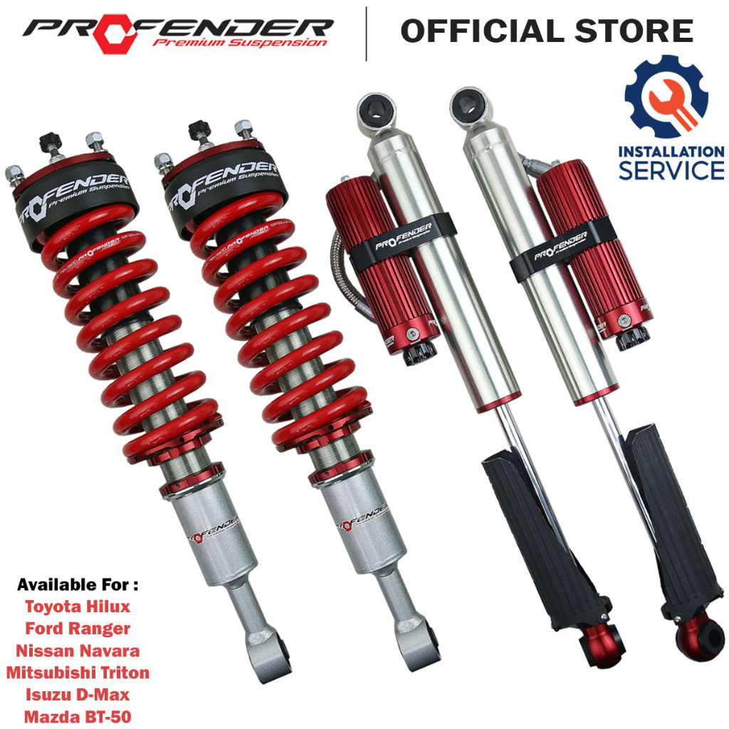 Profender Queen Series + Piggyback Shock Absorber Hilux VIGO REVO Triton Navara NP300 Ranger T6 ...