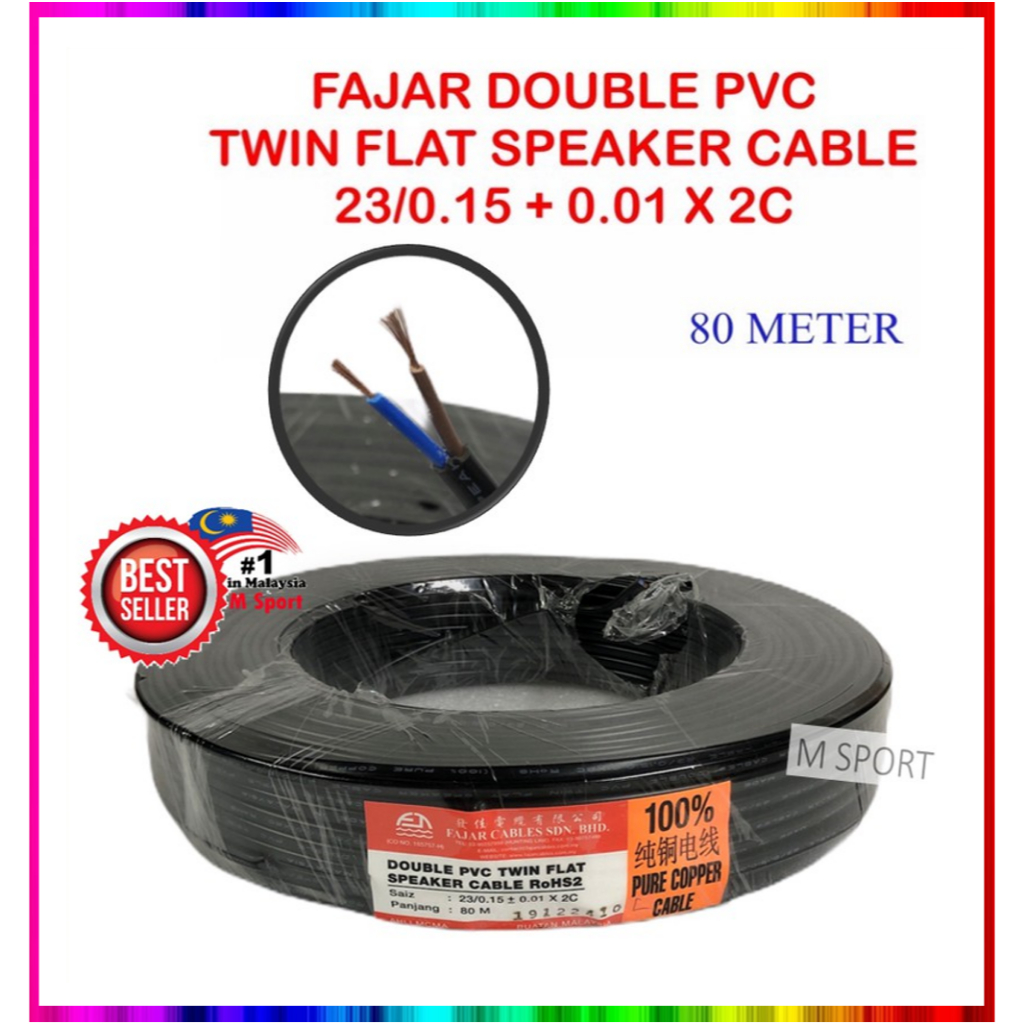 (Made in Malaysia)FAJAR Automotive Wire Auto Cables 100% Pure Copper ...