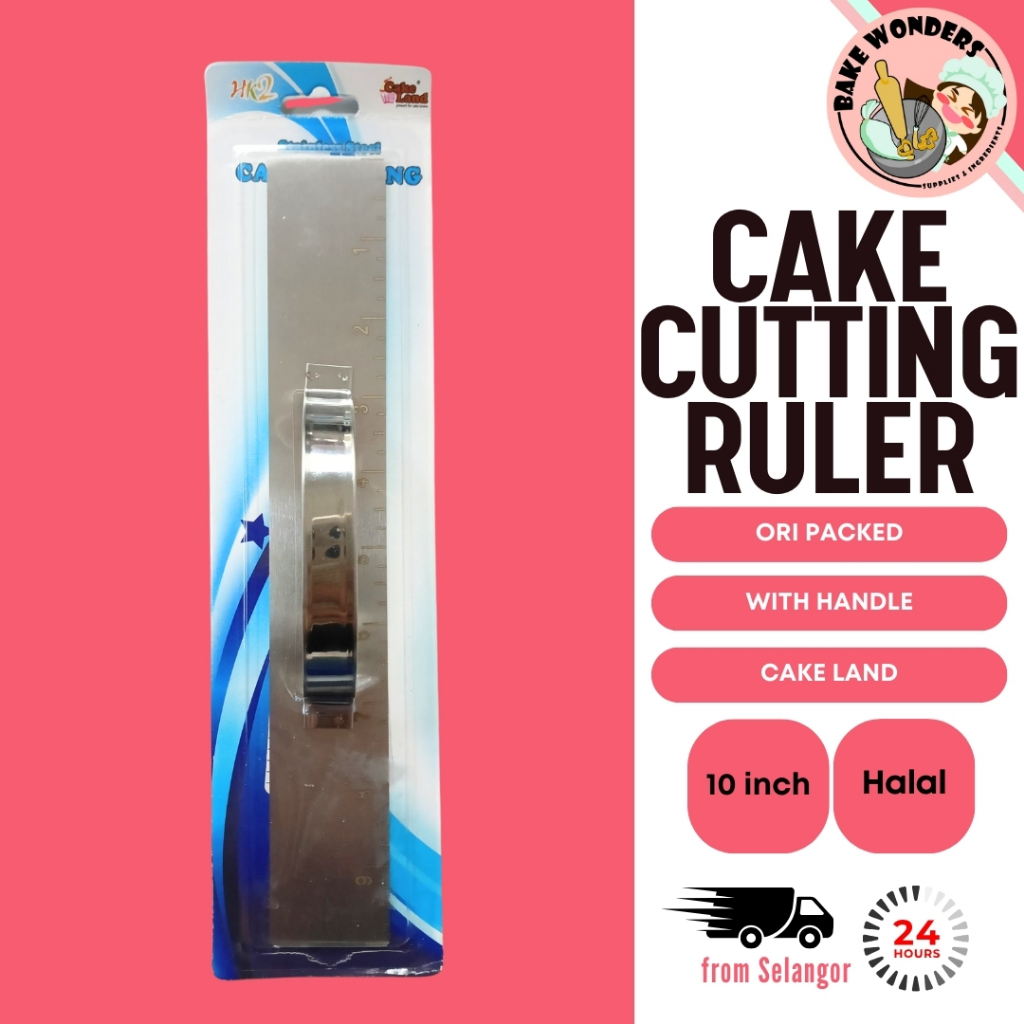 Stainless Steel Cake Cutting Guide Ruler Tool 10' Inch w/ Measurement ...