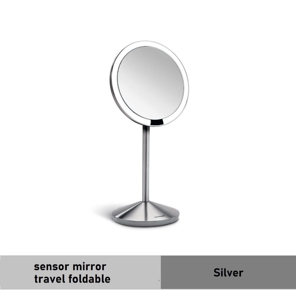 simplehuman 12cm Sensor Mirror, Premium Travel Foldable Lighted Makeup ...