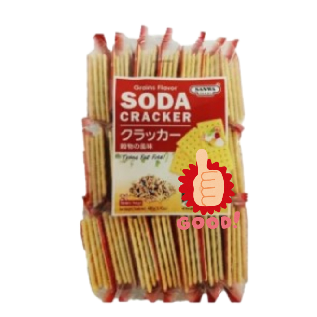 SANWA SODA Crackers Soda Biscuits 480g 苏打饼干/ TRAIN Brand Gel Layer ...