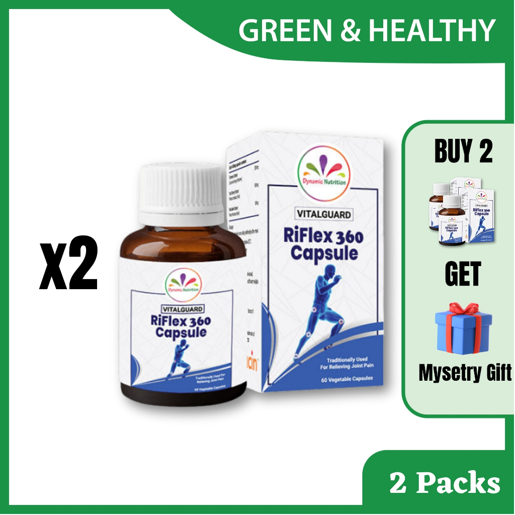 2x Dynamic Nutrition Riflex 360 Capsule - Advance Joint Health Formula ...