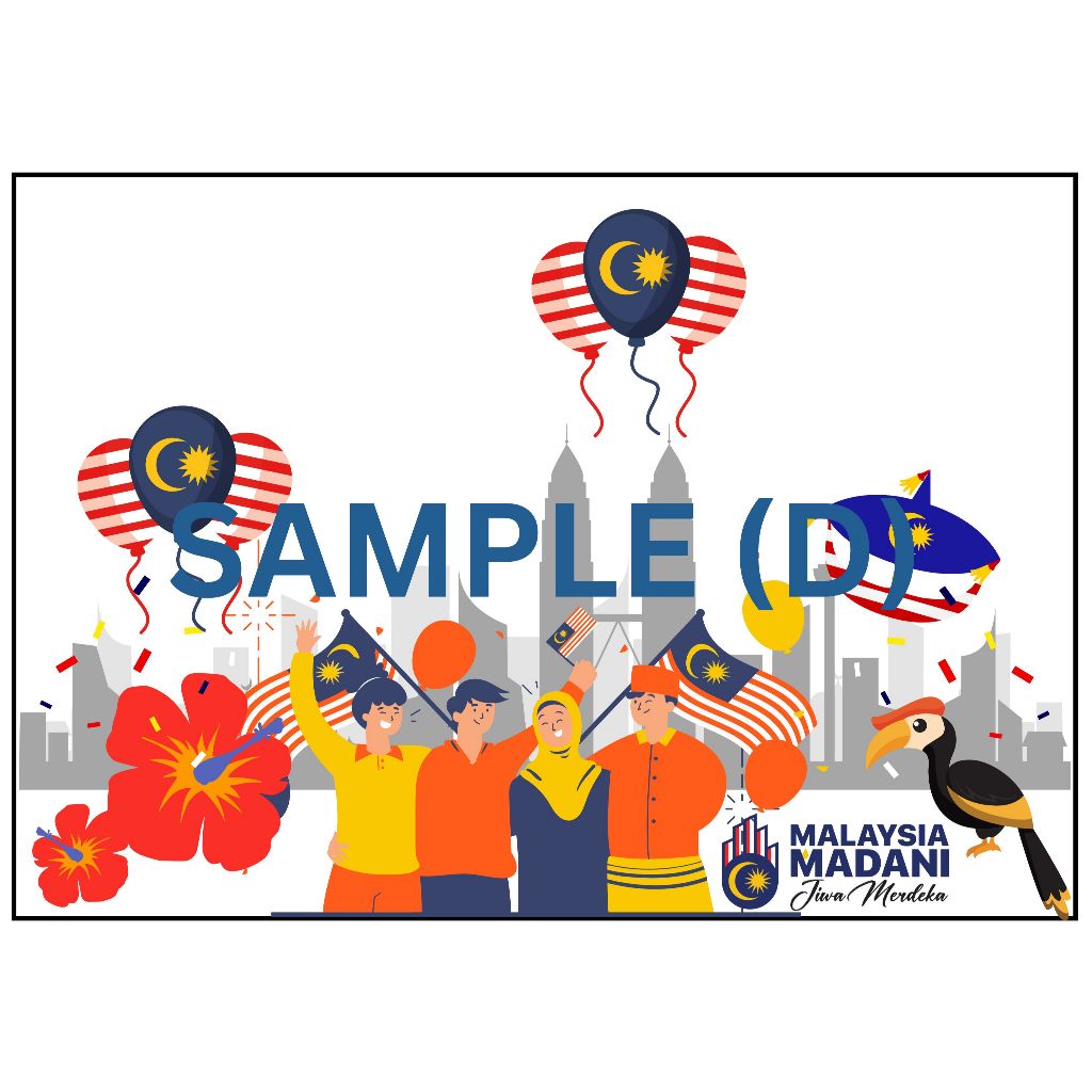 [PRINTABLE PDF] Poster Tema Merdeka, Malaysia, Hari Malaysia, Malaysia MADANI Rakyat Disantuni ...