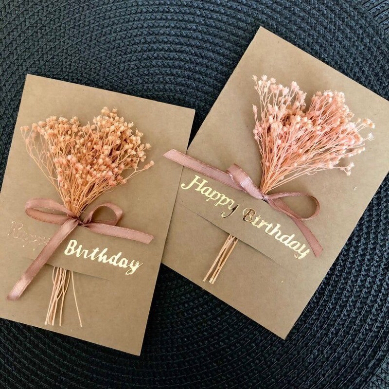 Dried Flower Card / Greeting Card / Wish Card / Kad Ucapan (Handmade ...