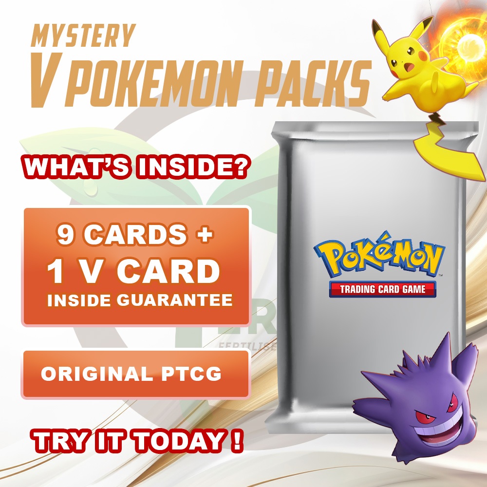 Pokemon TCG - 10 cards V packs (9 cards + 1 V card) | Shopee Malaysia