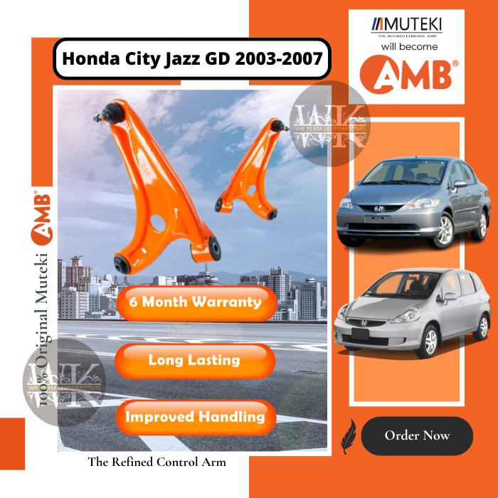 Muteki Lower Arm Honda City Jazz GD 2003 - 2007 Heavy Duty Refined ...
