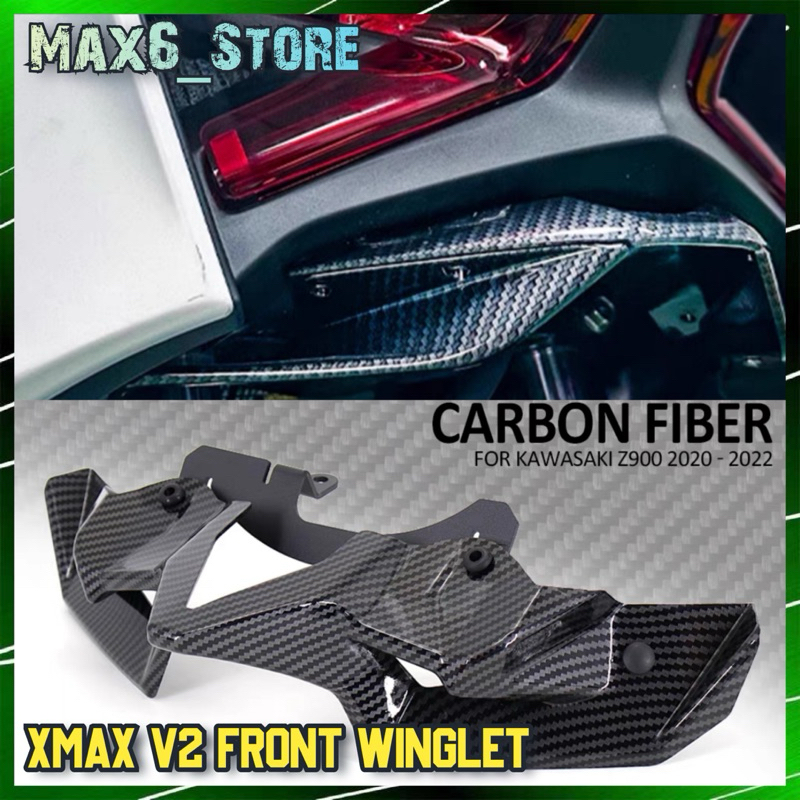 YAMAHA XMAX250 V2 FRONT WINGLET COVER CARBON XMAX COVER DADA DEPAN XMAX ...