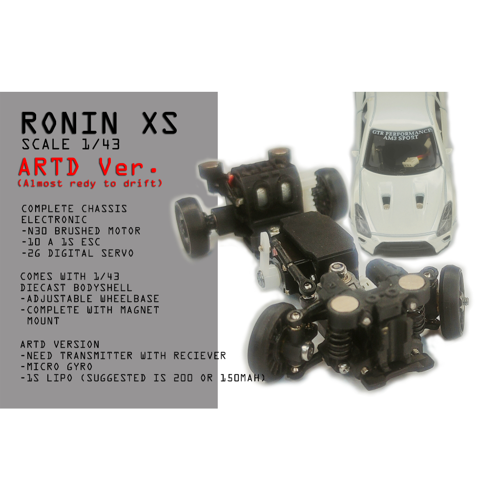 RONIN XS SCALE 1/43 RWD RC DRIFT WITH DIECAST BODYSHELL ARTD | Shopee ...