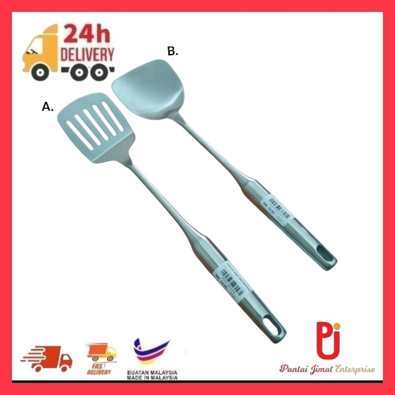 SENDUK BESI TAHAN KARAT / STAINLESS STEEL SANDOK COOKING UTENSILS WOK ...